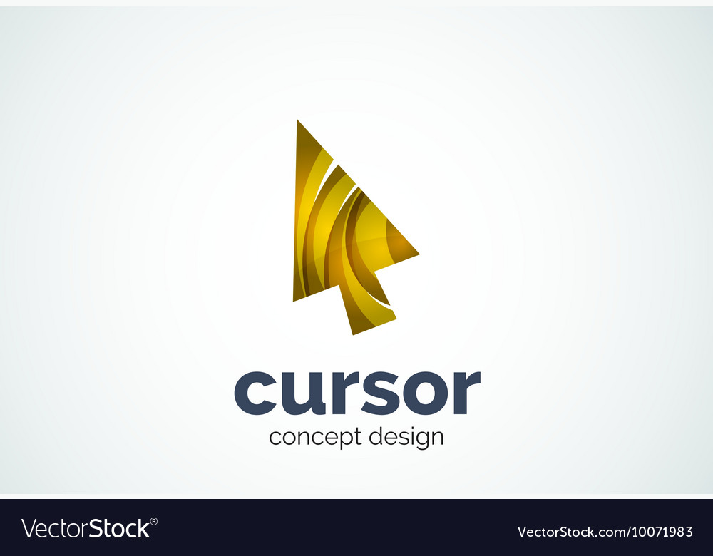 Cursor logo template mouse pointer and arrow Vector Image