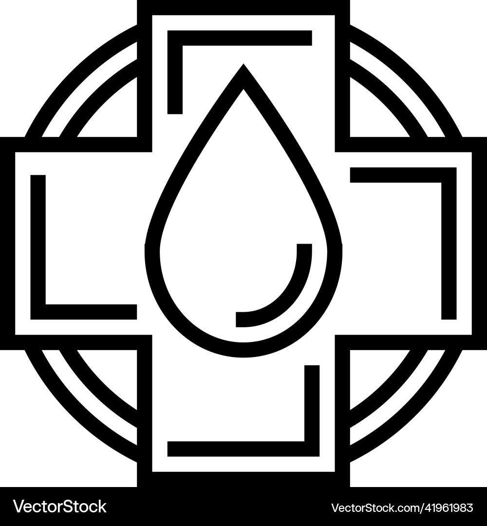 Health blood line icon Royalty Free Vector Image