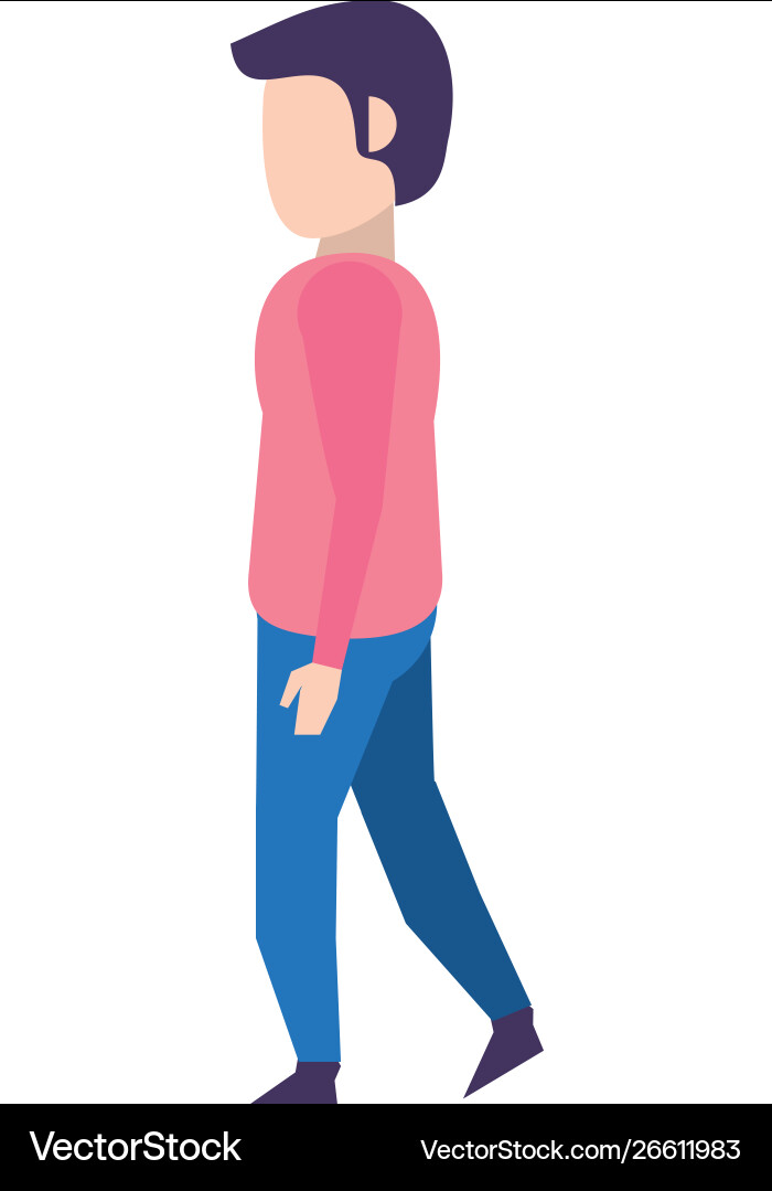 Man avatar body faceless cartoon Royalty Free Vector Image