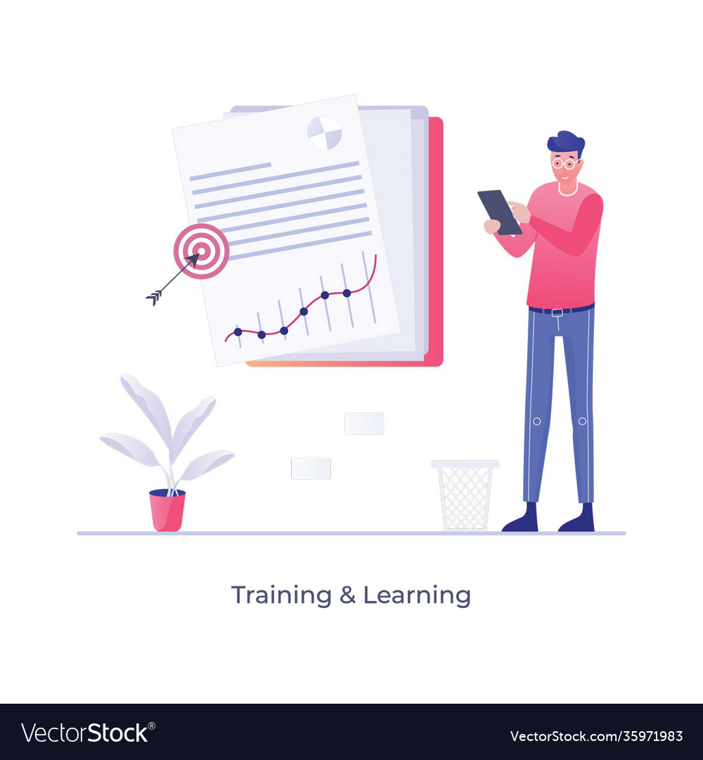Training and learning Royalty Free Vector Image