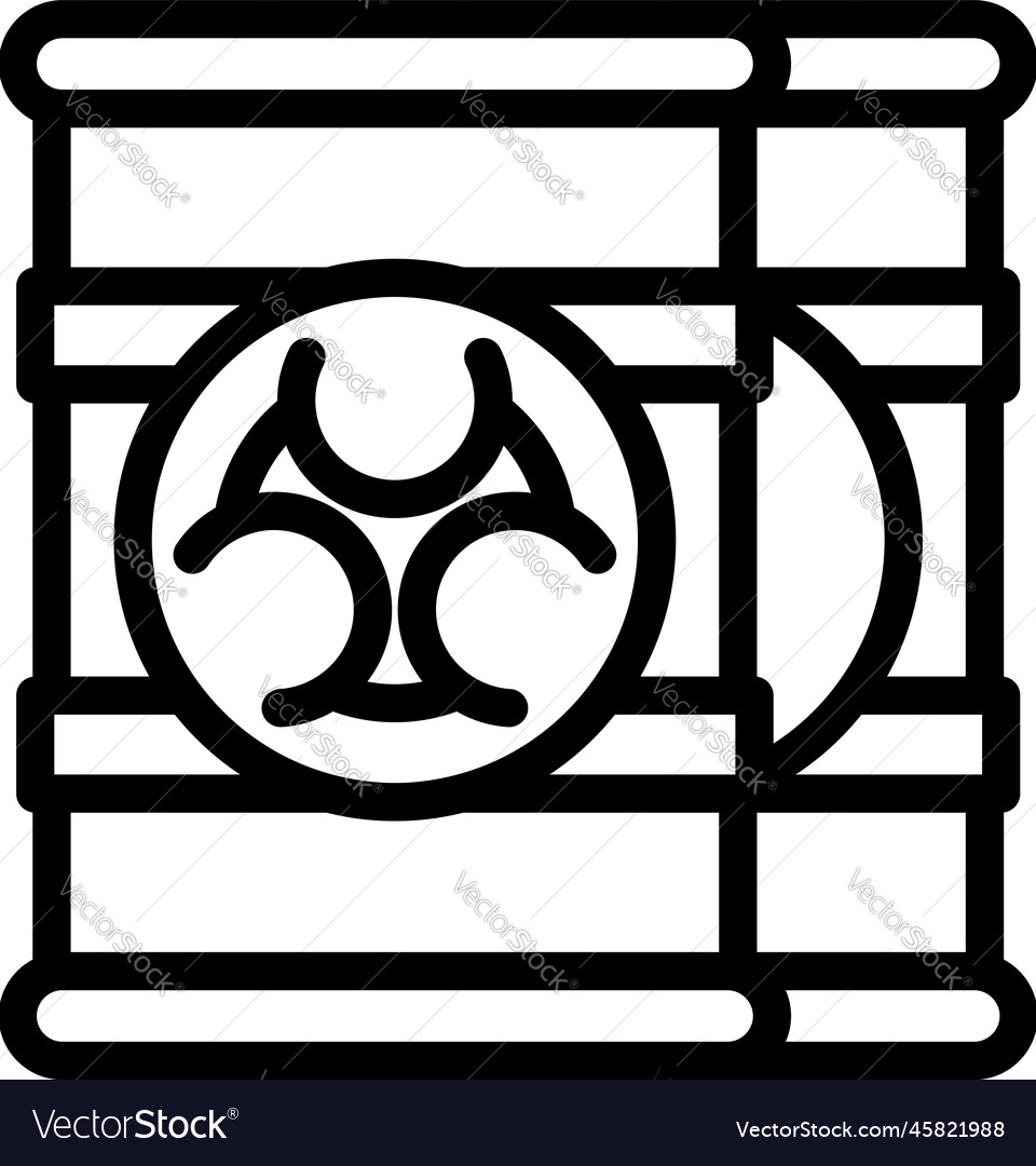 Biochar barrel icon outline space station Vector Image Biochar barrel icon outline space station Vector Image