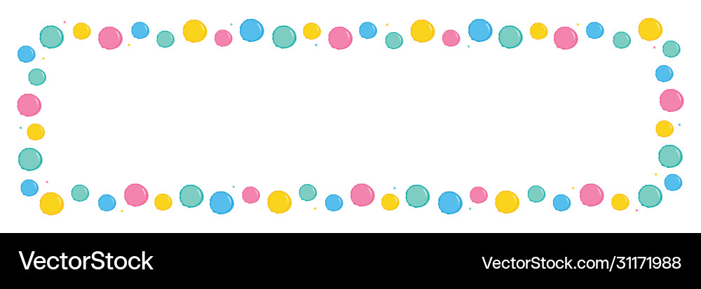 Colorful sweet macaron frame border design Vector Image