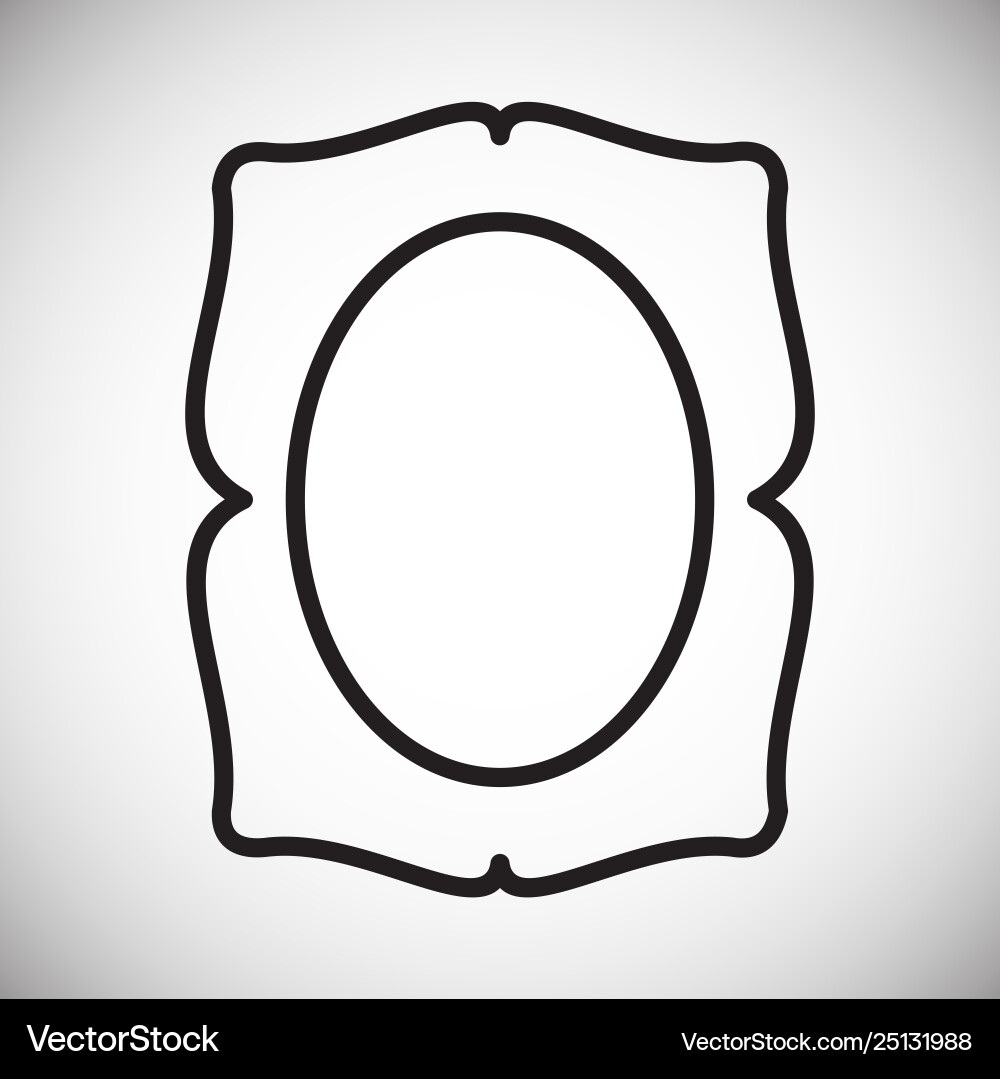 Frame icon on background for graphic and web Vector Image