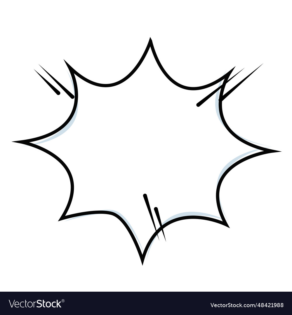 Isolated empty comic speech bubble chat Royalty Free Vector