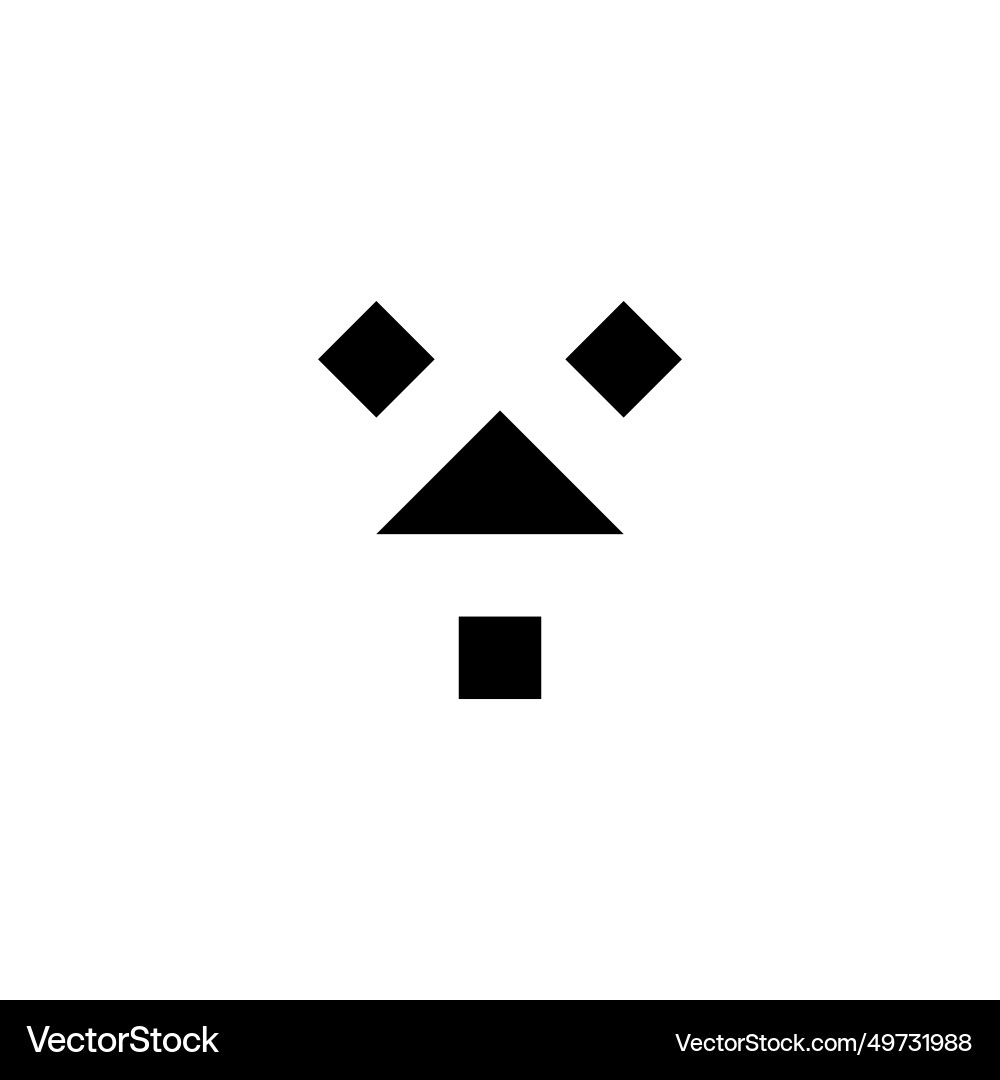 Letter y triangle squares geometric symbol simple Vector Image