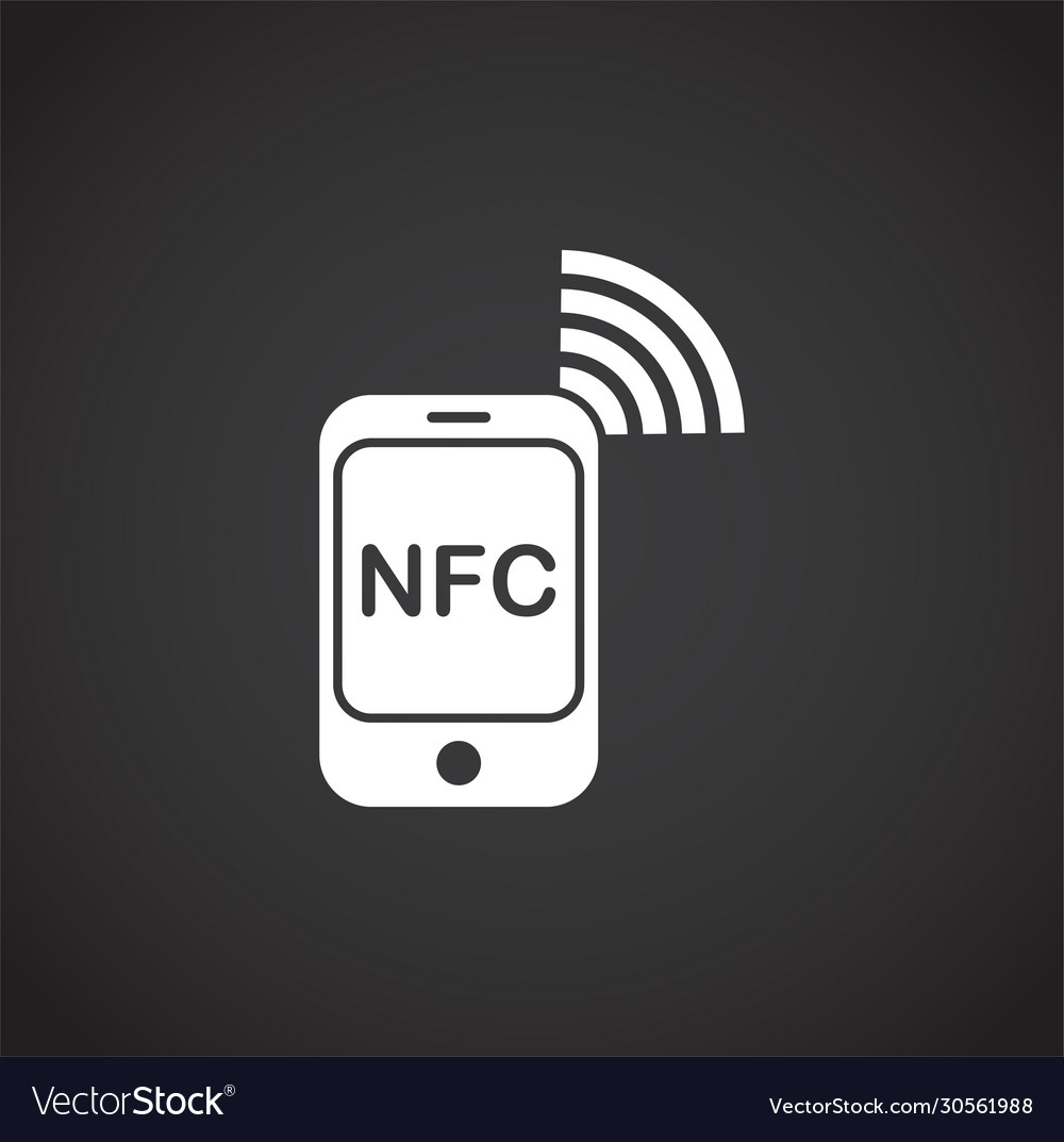 Nfc related icon on background for graphic and web