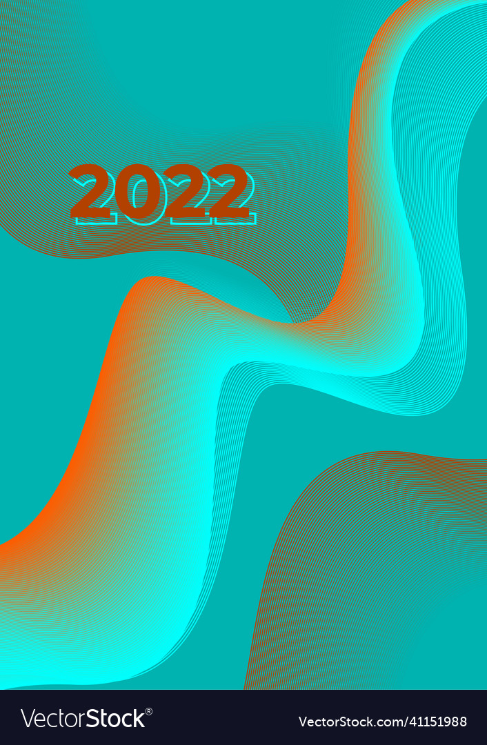 Shiny 2022 tosca abstract cover a4 design Vector Image
