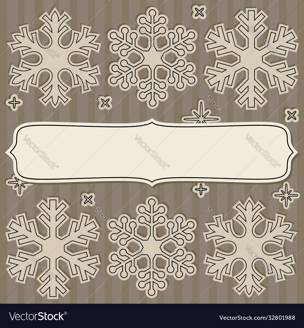 Snowflake frame Royalty Free Vector Image - VectorStock