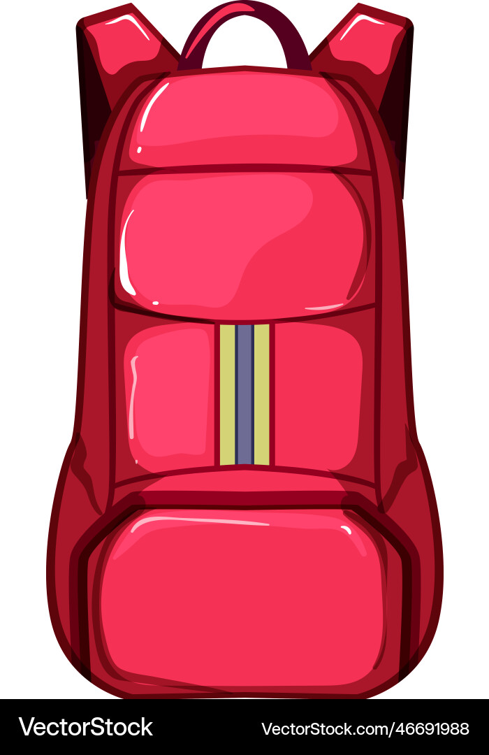 Tourist hiking backpack cartoon Royalty Free Vector Image