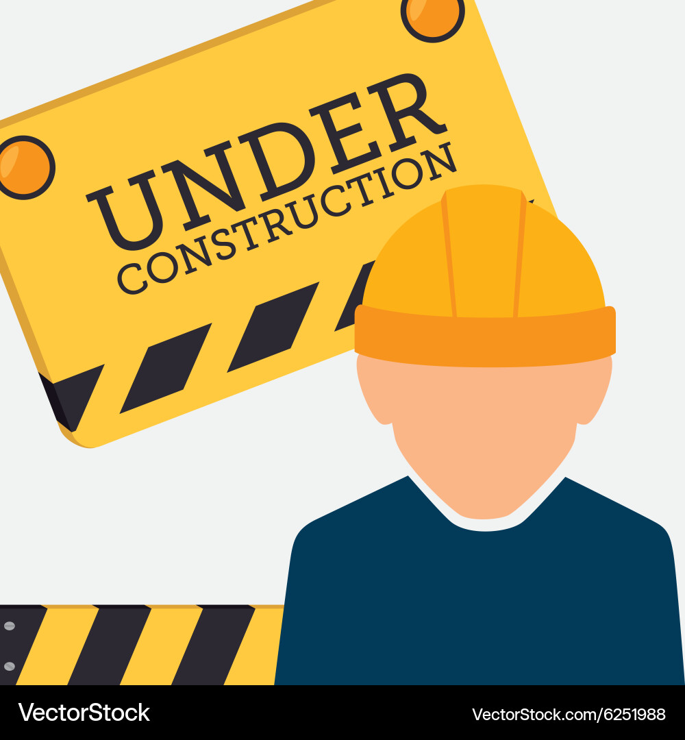 Under construction Royalty Free Vector Image - VectorStock