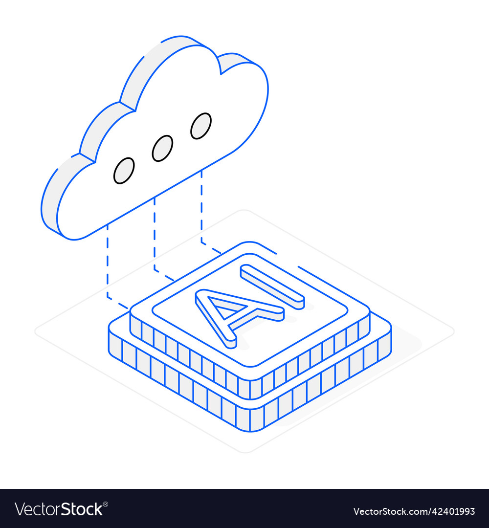 Ai cloud Royalty Free Vector Image - VectorStock