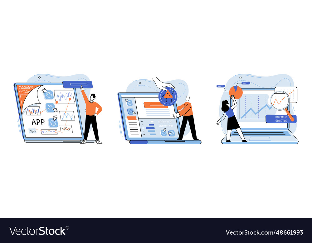 Application Testing Metaphor Software Royalty Free Vector