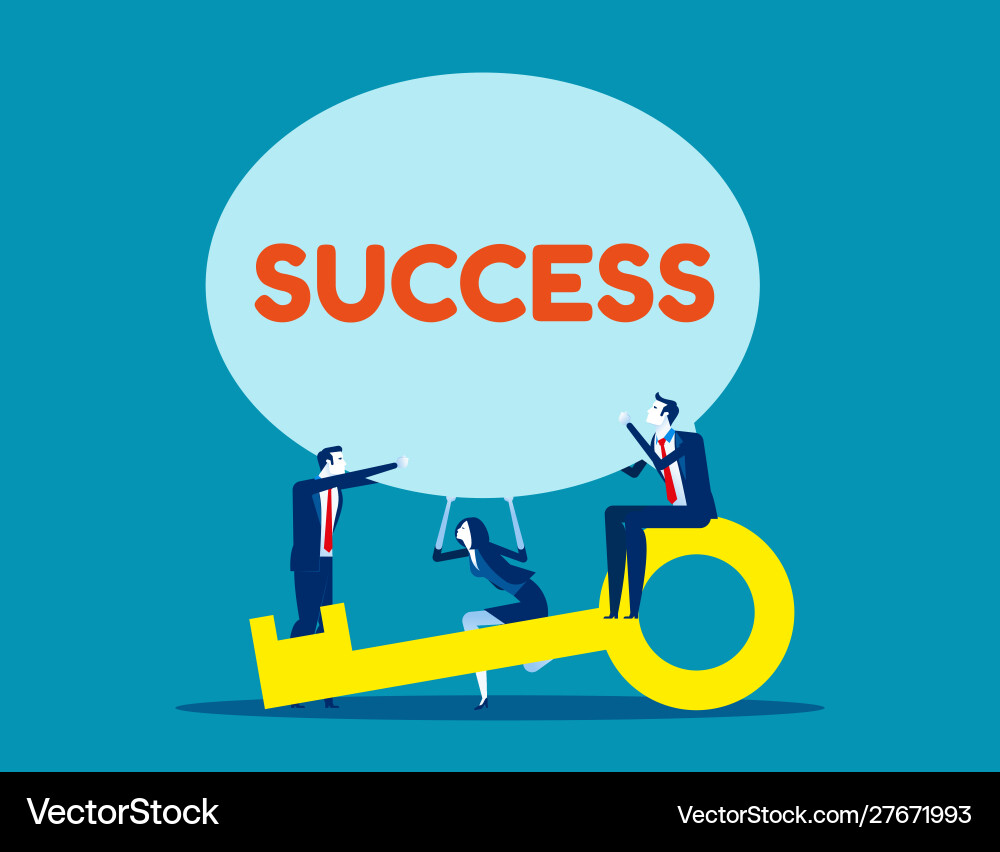 Business team and success speech bubble concept Vector Image