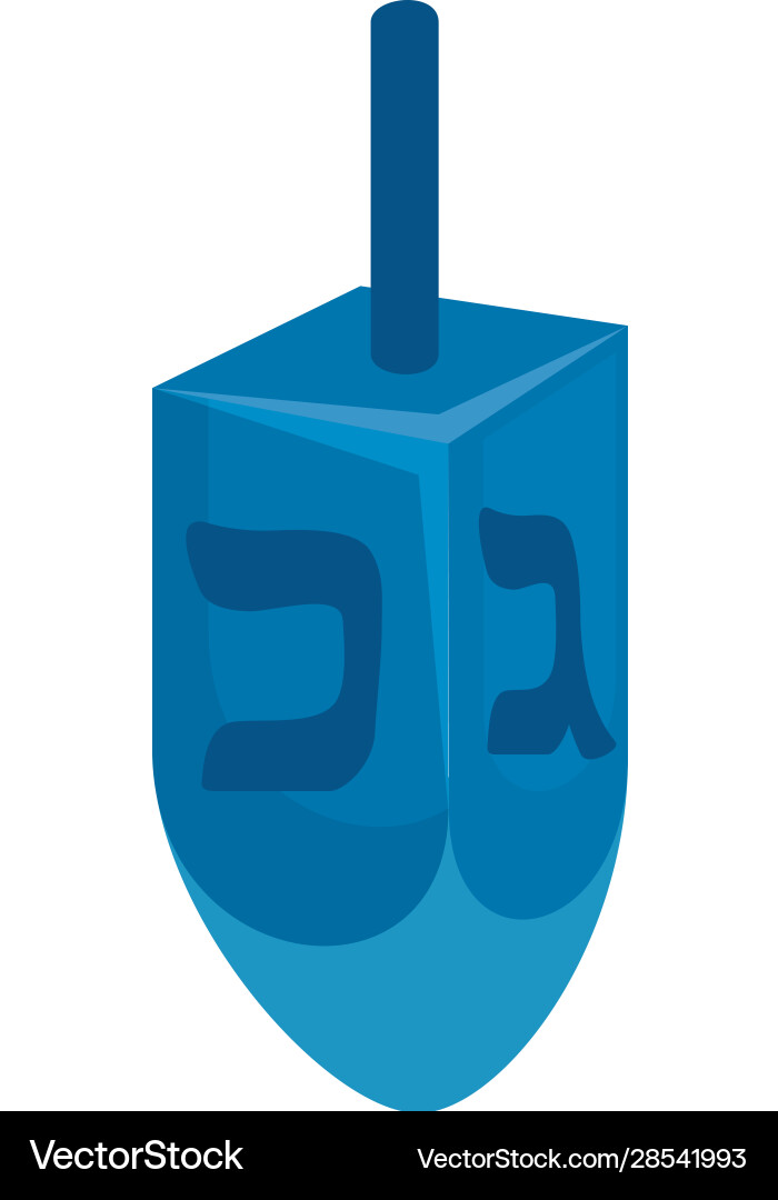 Dreidel game traditional isolated icon Royalty Free Vector
