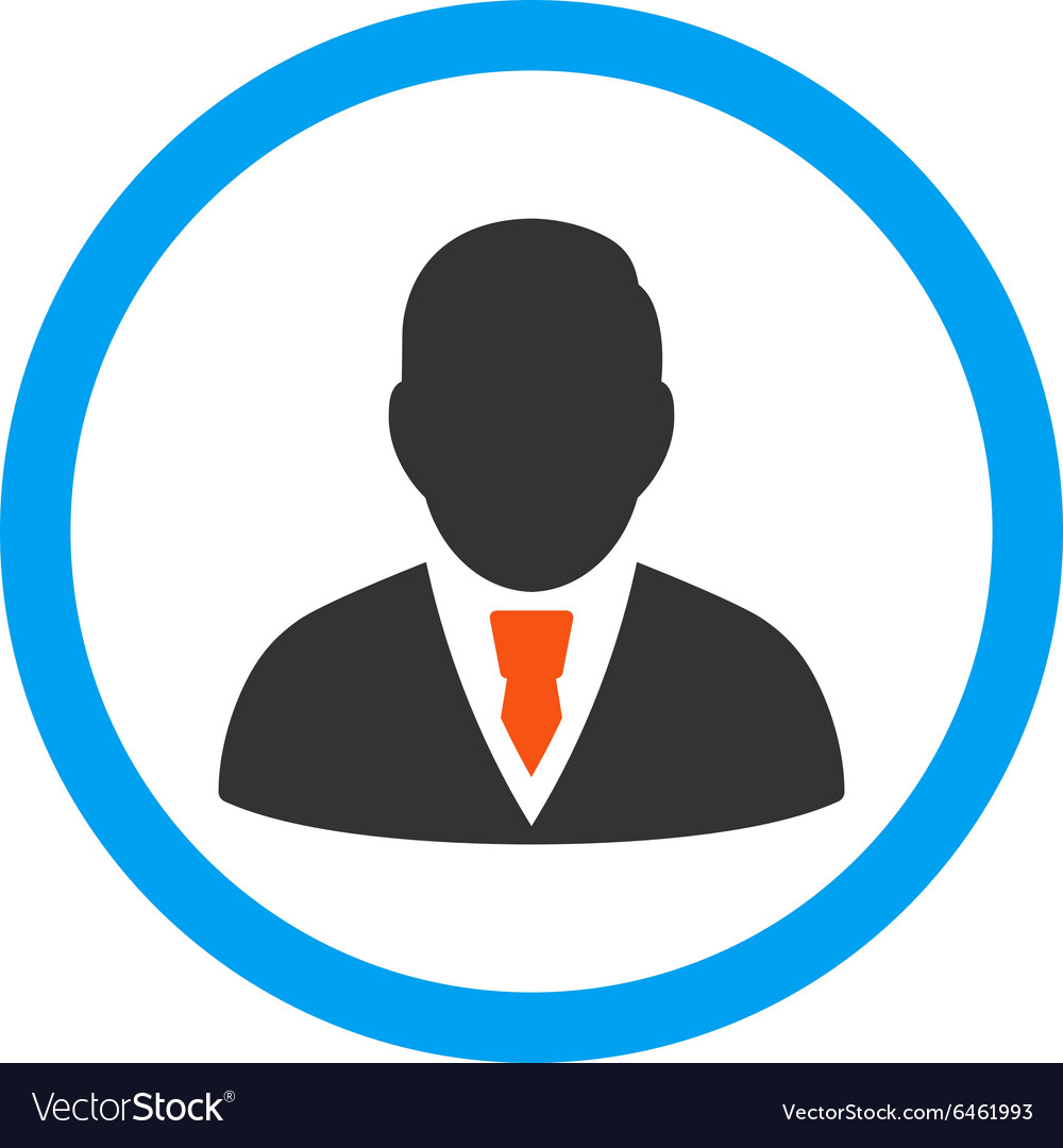 Manager rounded icon Royalty Free Vector Image