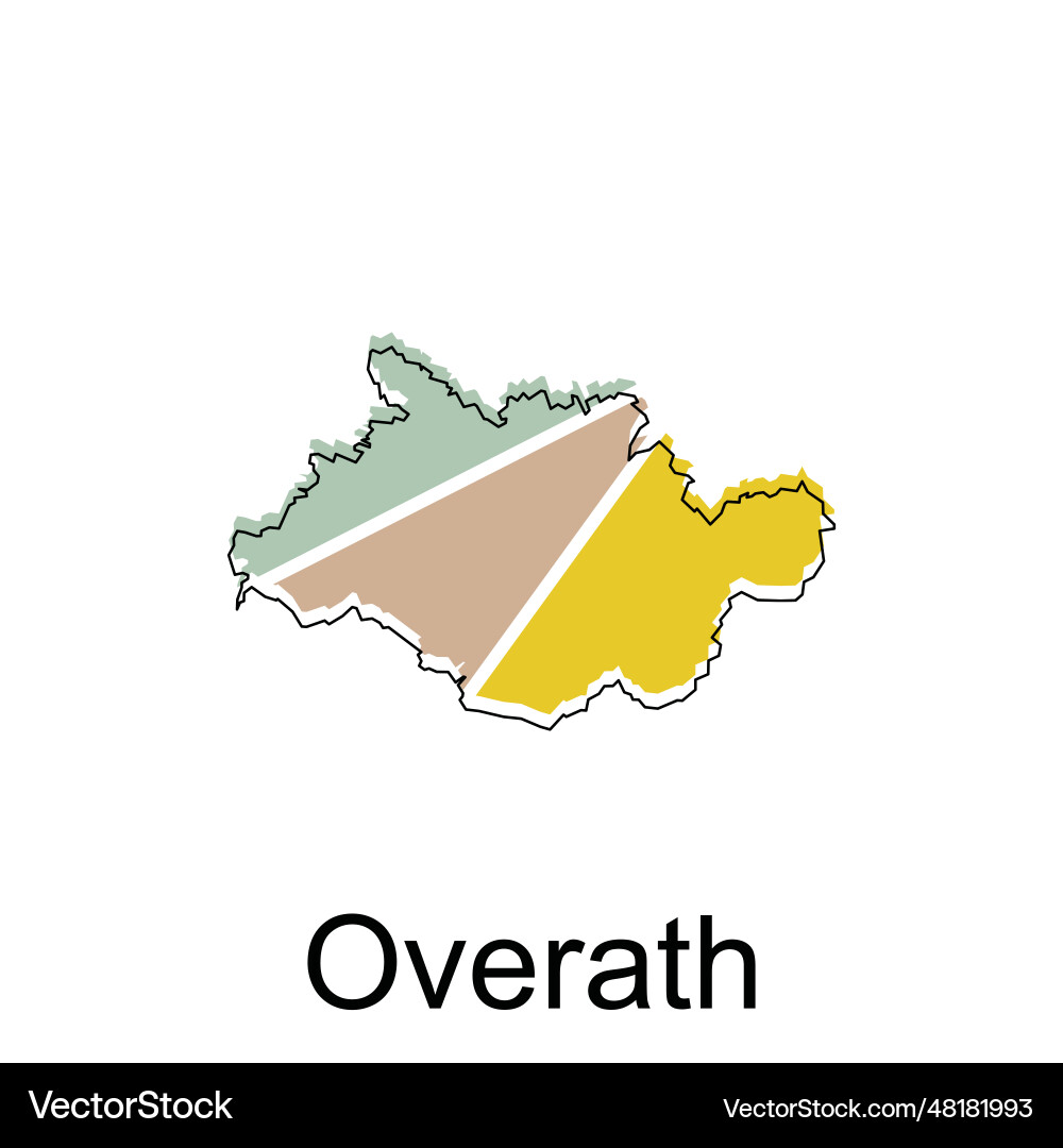 Map of overath geometric colorful design Vector Image