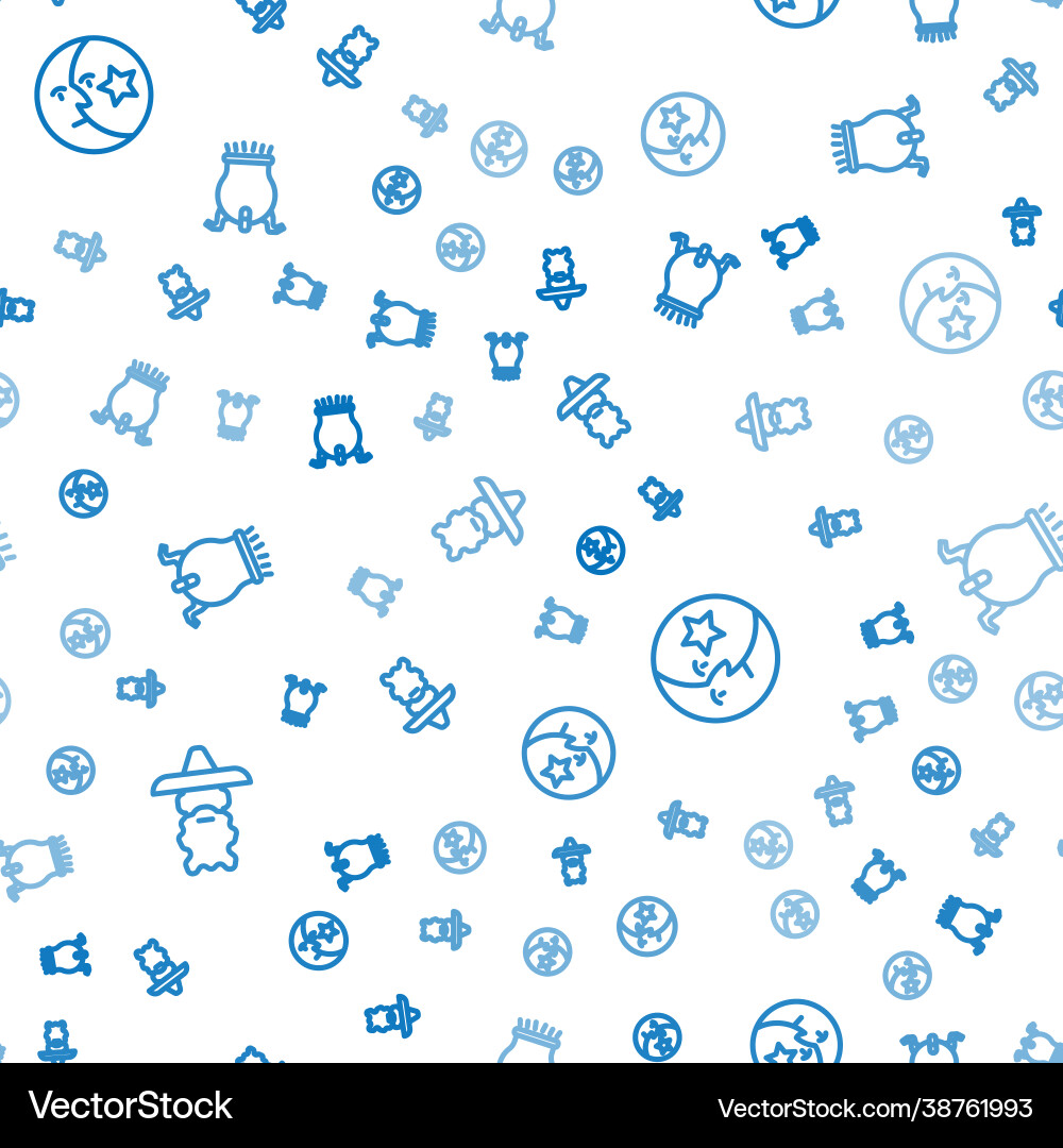 Set line wizard warlock moon and stars and witch Vector Image