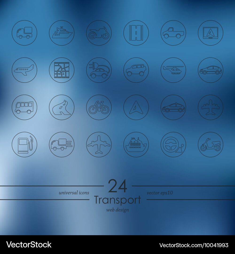 Set of transport icons Royalty Free Vector Image