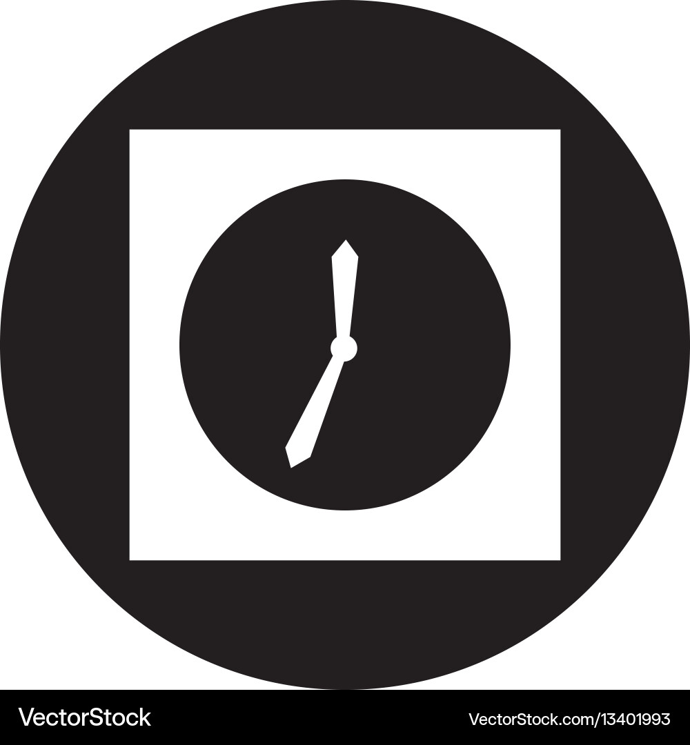 Time clock isolated icon Royalty Free Vector Image