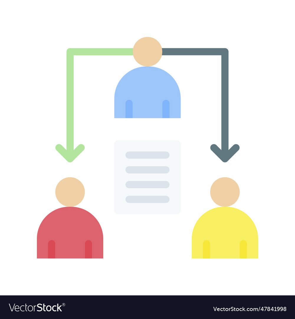 Delegating task icon image Royalty Free Vector Image