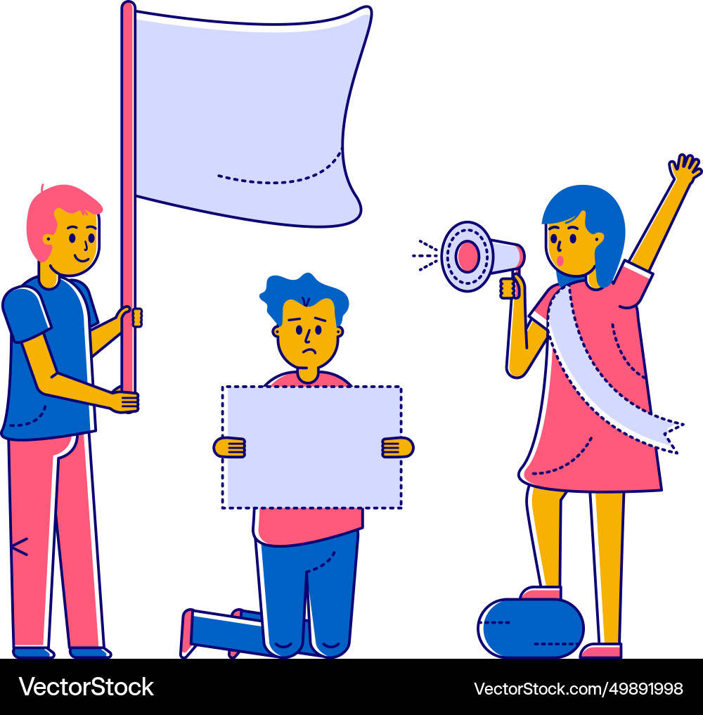 Protest people against discrimination all lives Vector Image