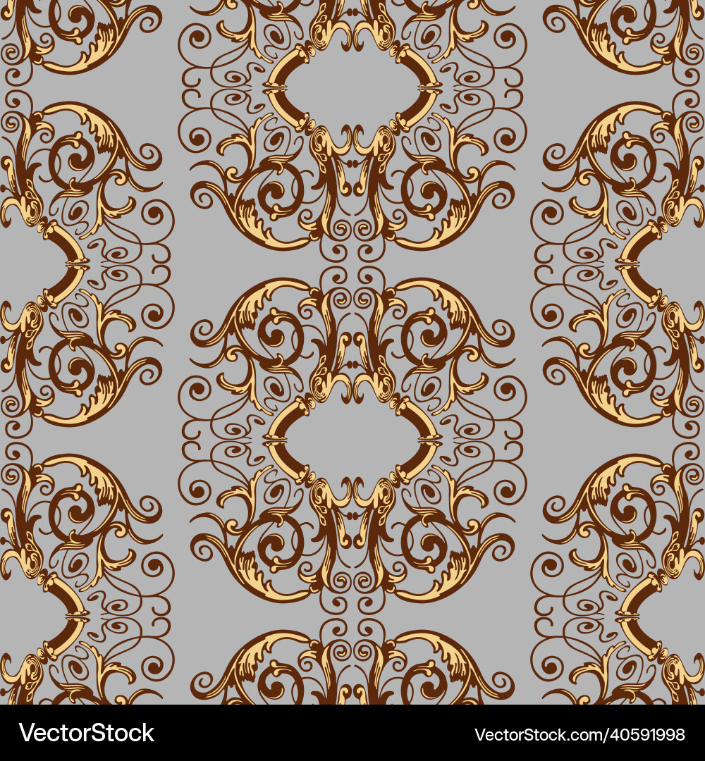 Seamless ornamental pattern from vintage design Vector Image