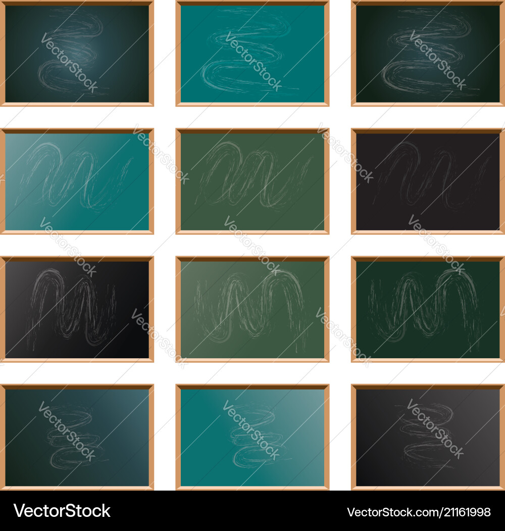 Set of school blackboard Royalty Free Vector Image