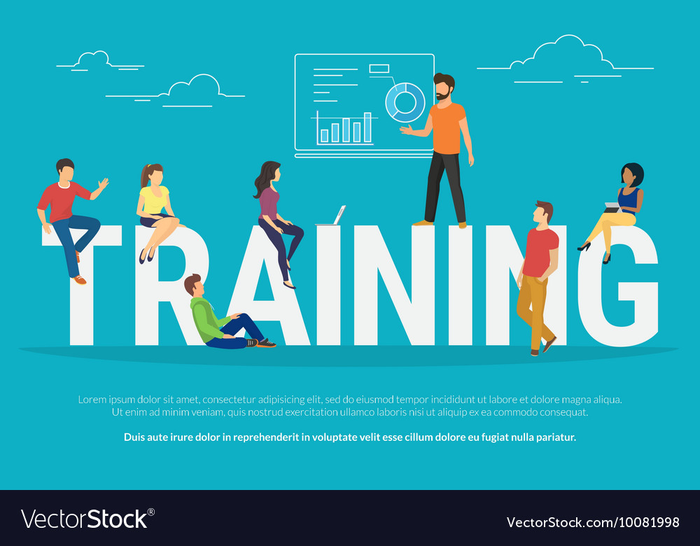 Training concept Royalty Free Vector Image - VectorStock