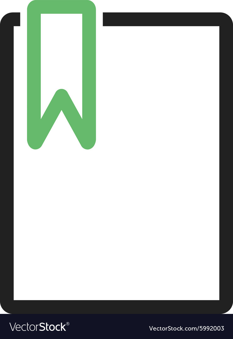 Bookmarked document Royalty Free Vector Image - VectorStock