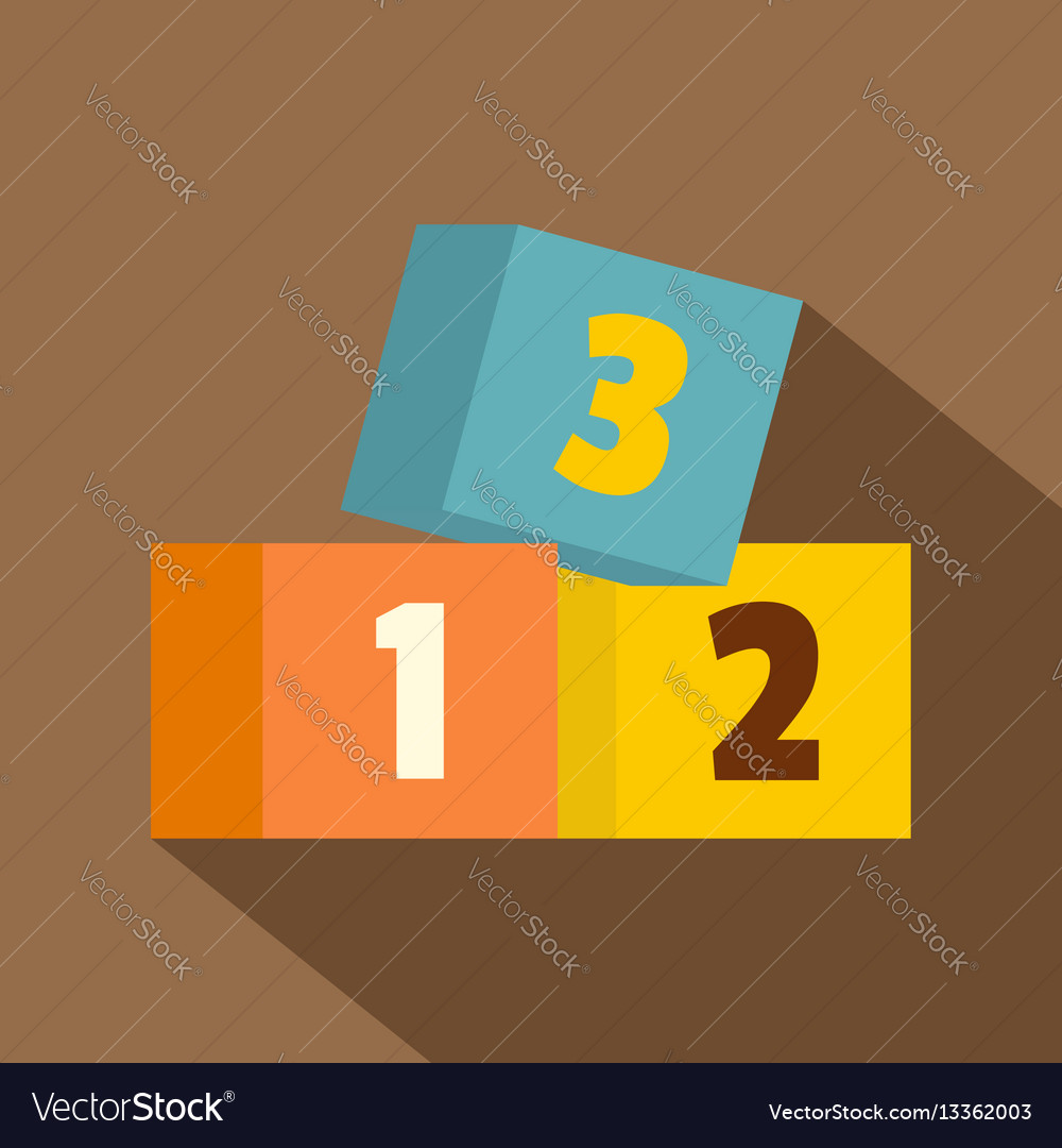 Bricks icon flat style Royalty Free Vector Image