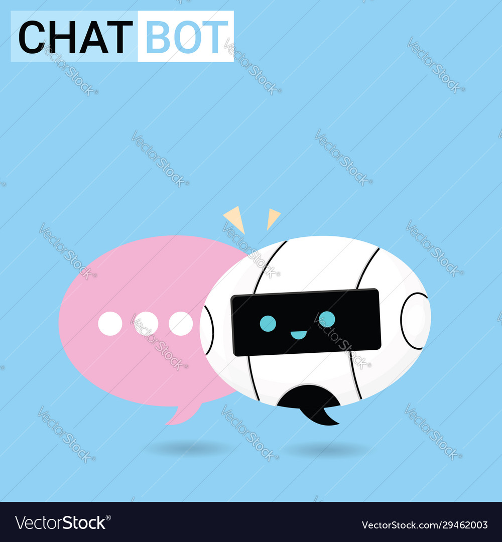 Chat bot robot concept Royalty Free Vector Image