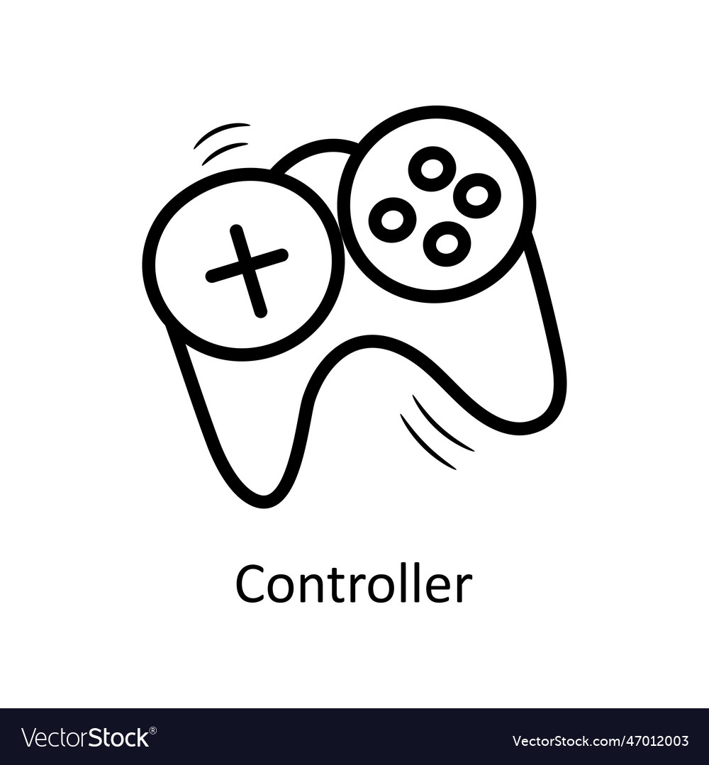 Controller outline icon design Royalty Free Vector Image