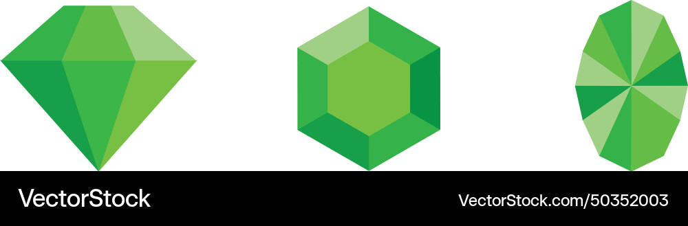 Emerald icon jewelry jewel Royalty Free Vector Image