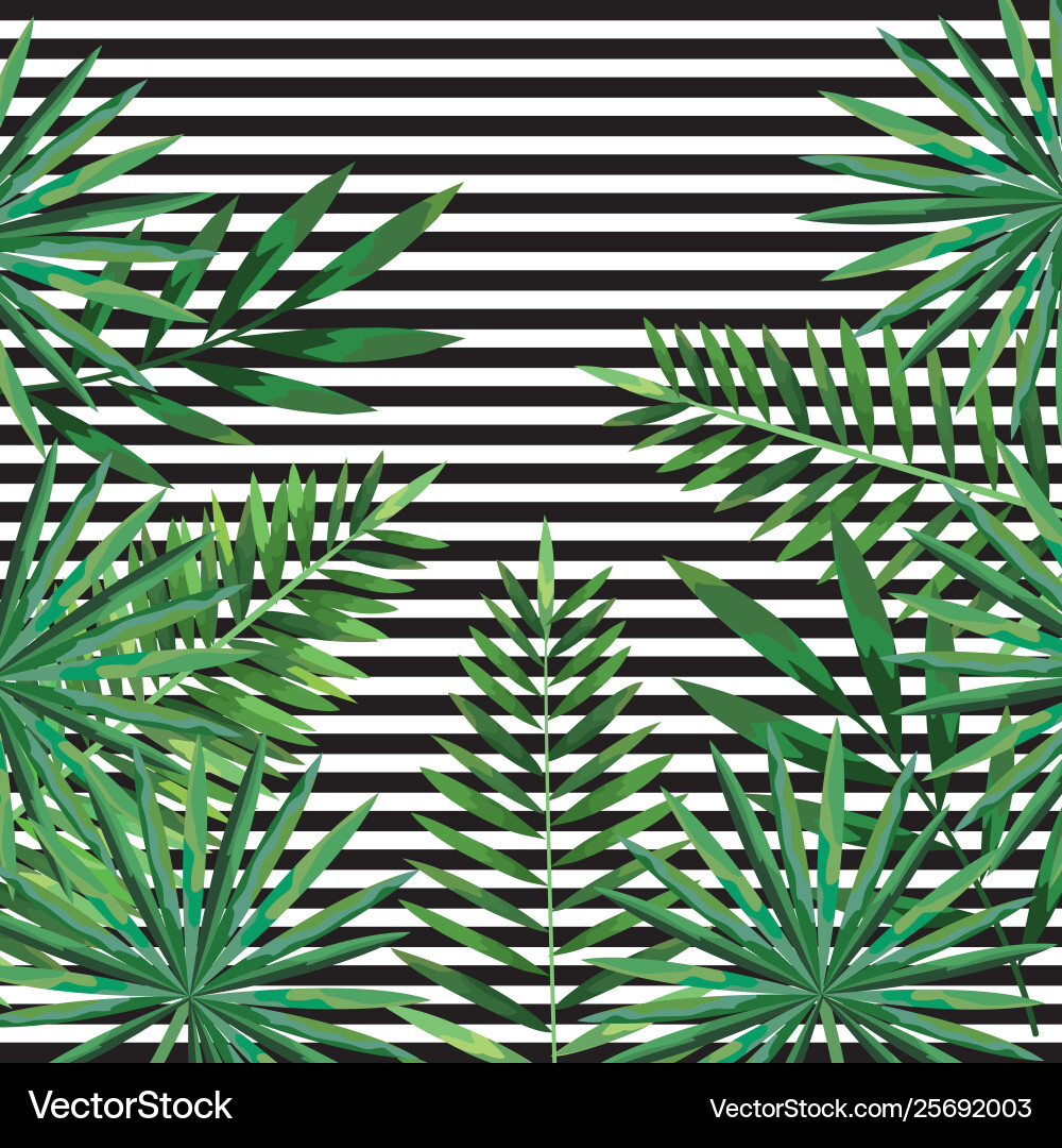 Geometric lines texture and tropical background Vector Image