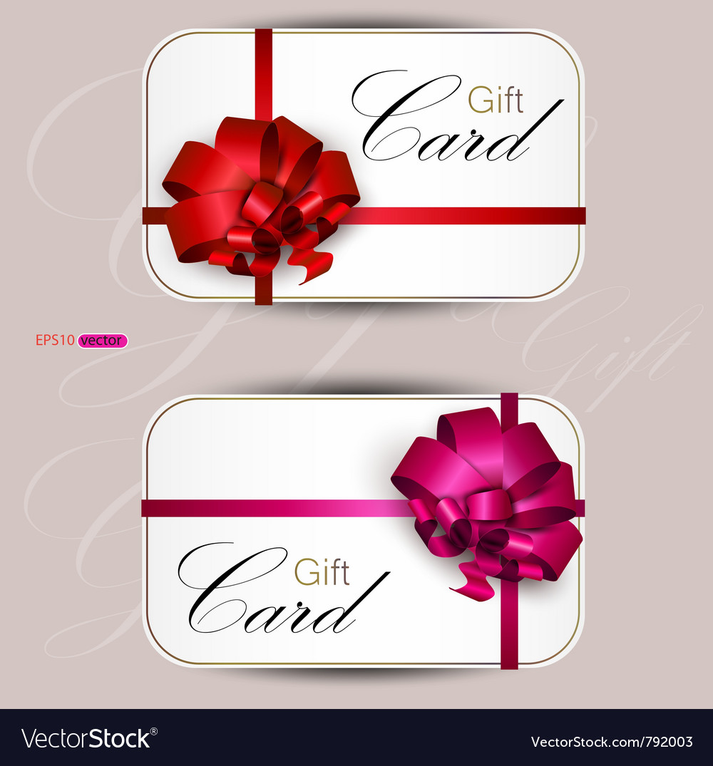 Gift cards set Royalty Free Vector Image - VectorStock