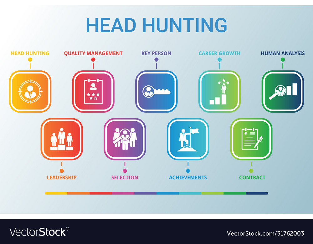 Head hunting data infographics visualization Vector Image