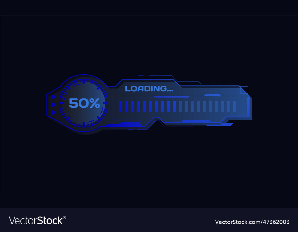 Hud futuristic progress bar sci fi interface Vector Image
