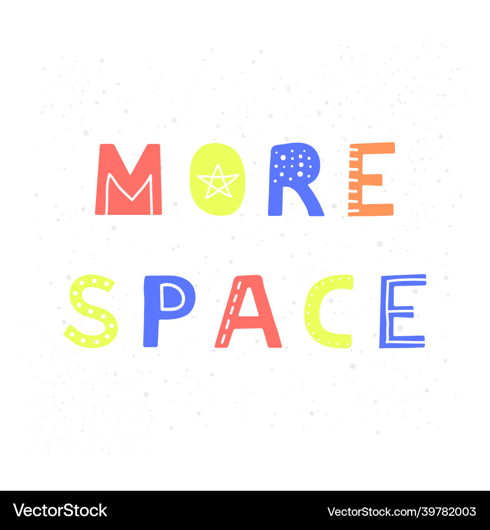 More space poster Royalty Free Vector Image - VectorStock