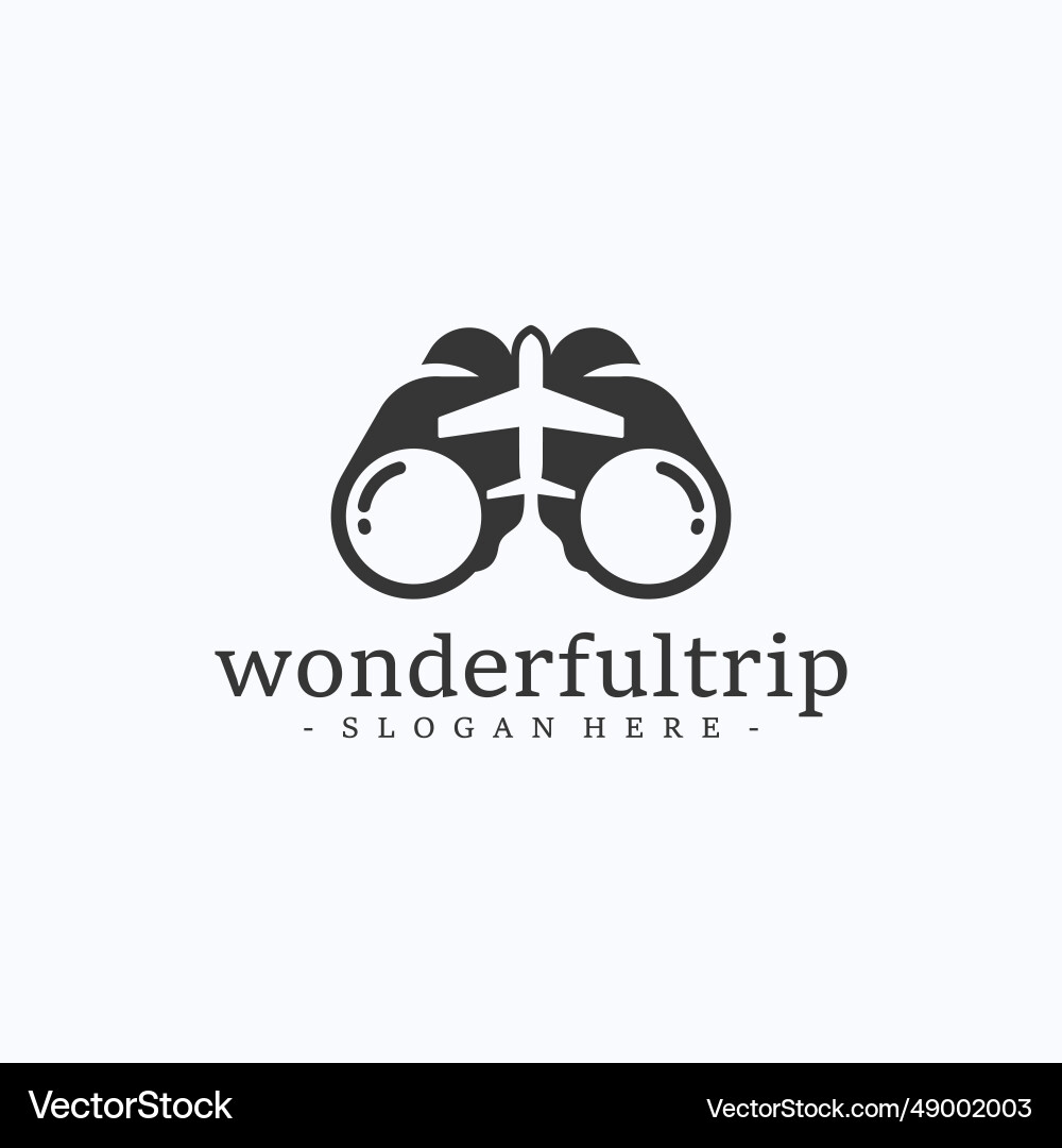 Wonderful trip logo design best tour visiting Vector Image