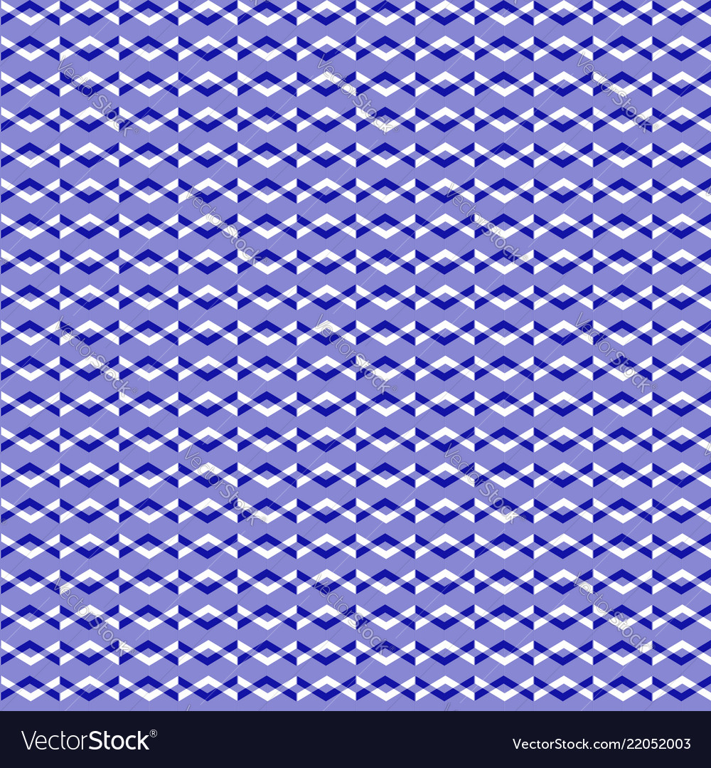 Zigzag patternblue white intermittent line Vector Image