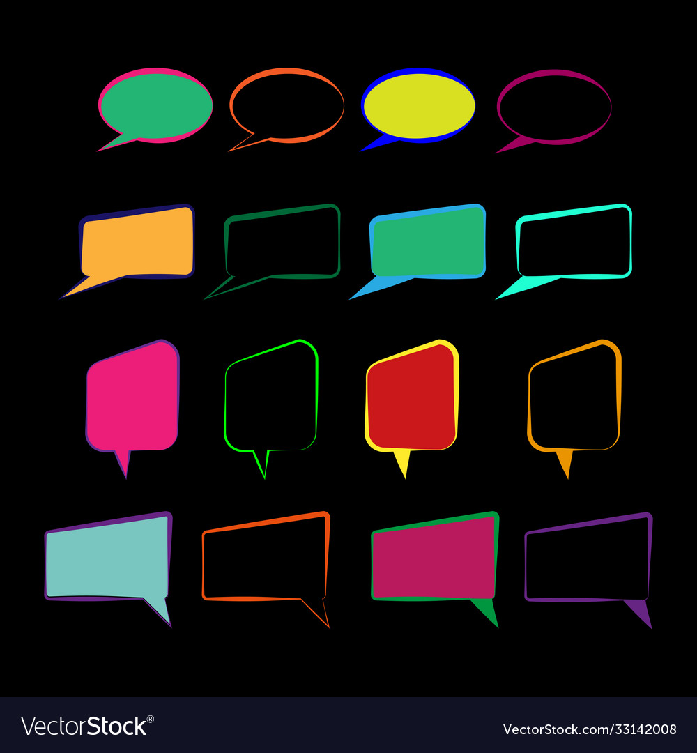 A set colored background patterns for messaging Vector Image