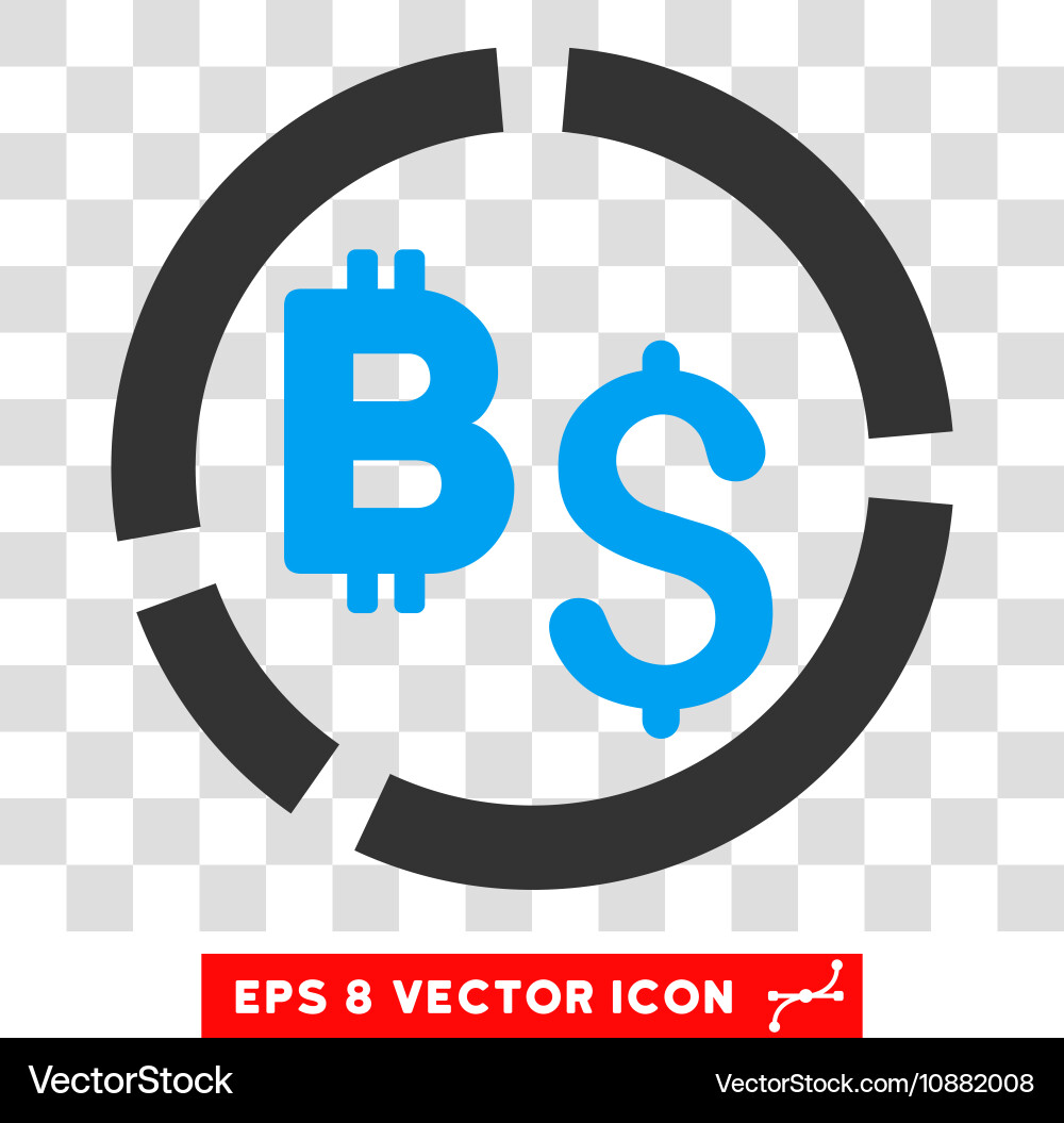 Bitcoin financial diagram icon Royalty Free Vector Image