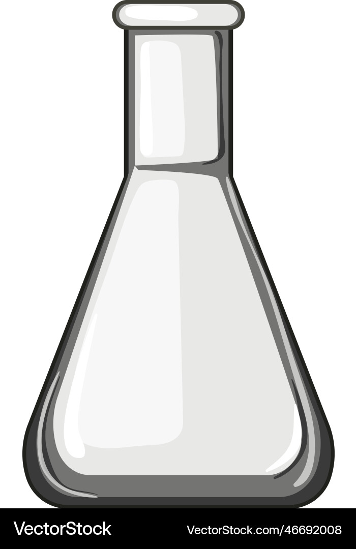 Chemistry laboratory glassware cartoon Royalty Free Vector