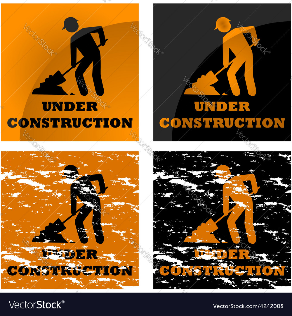 Construction signs Royalty Free Vector Image - VectorStock