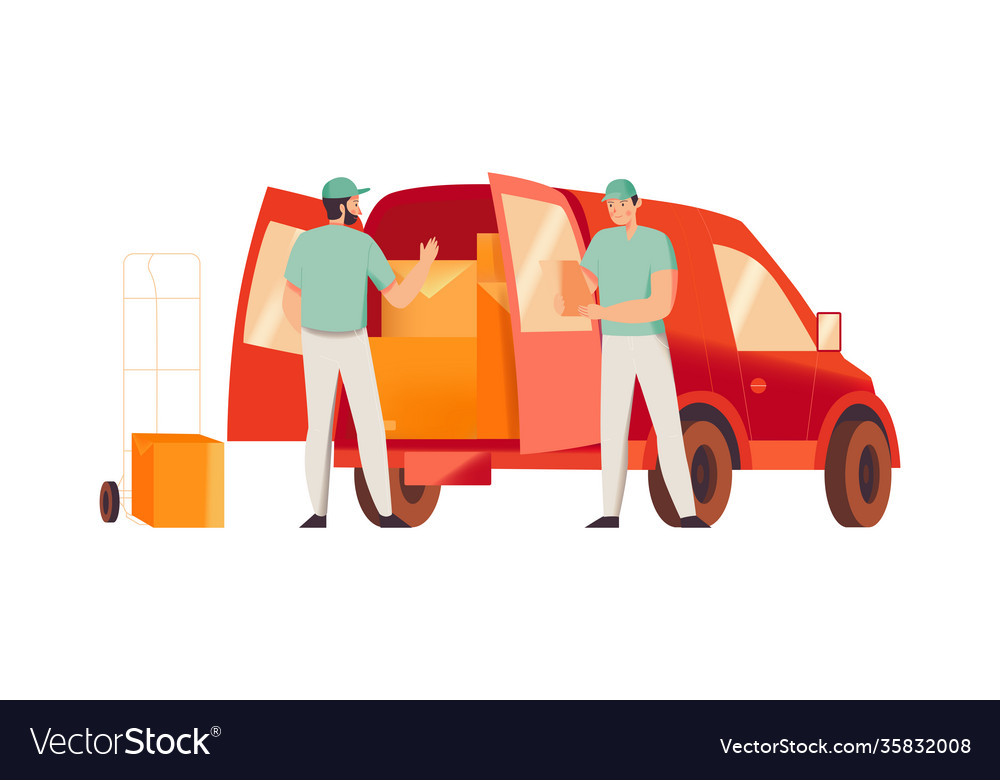 Delivery flat Royalty Free Vector Image - VectorStock
