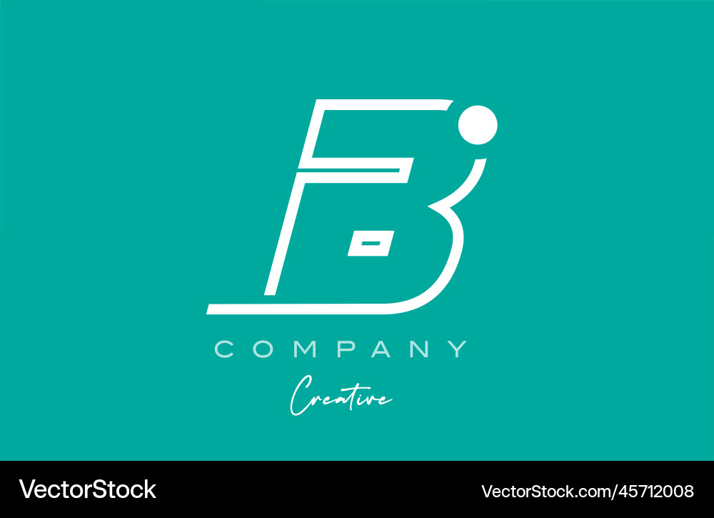 Green b alphabet letter logo icon design Vector Image