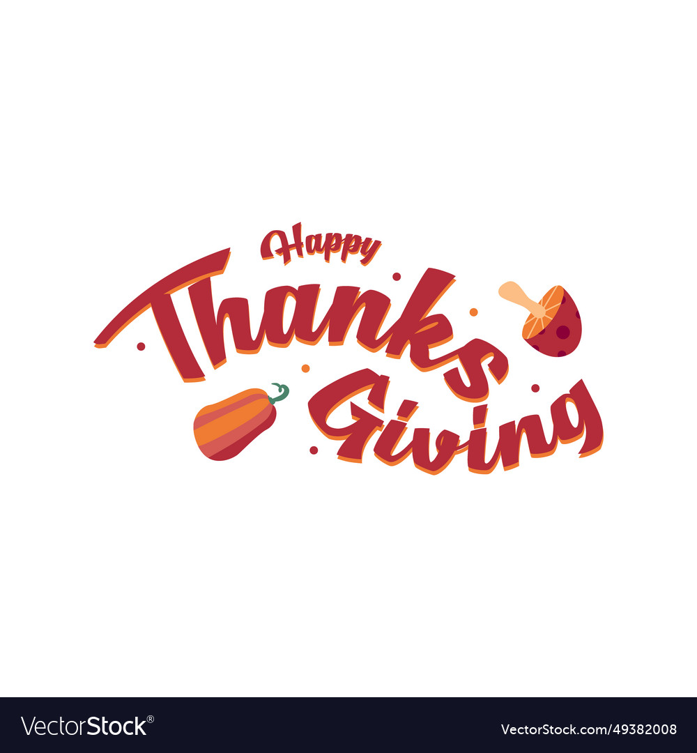 Happy thanksgiving typography design Royalty Free Vector