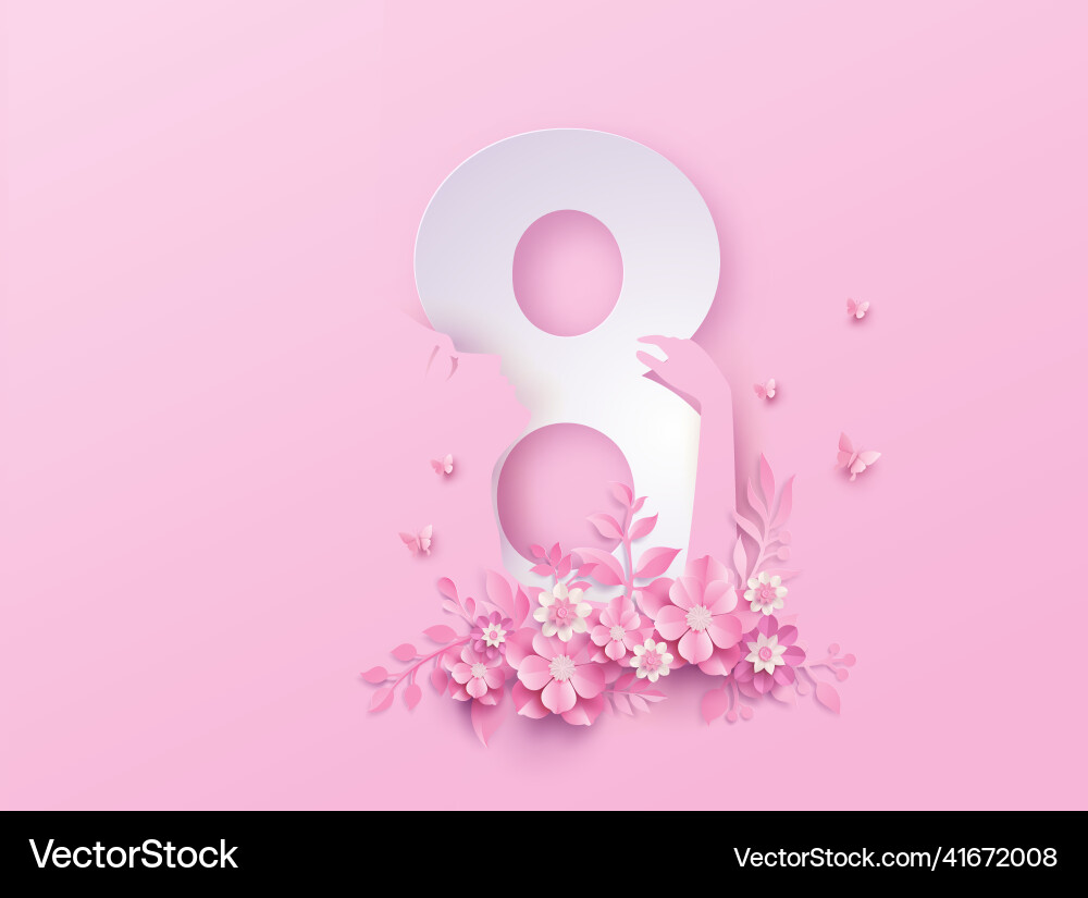 International womens day 8 march with frame Vector Image