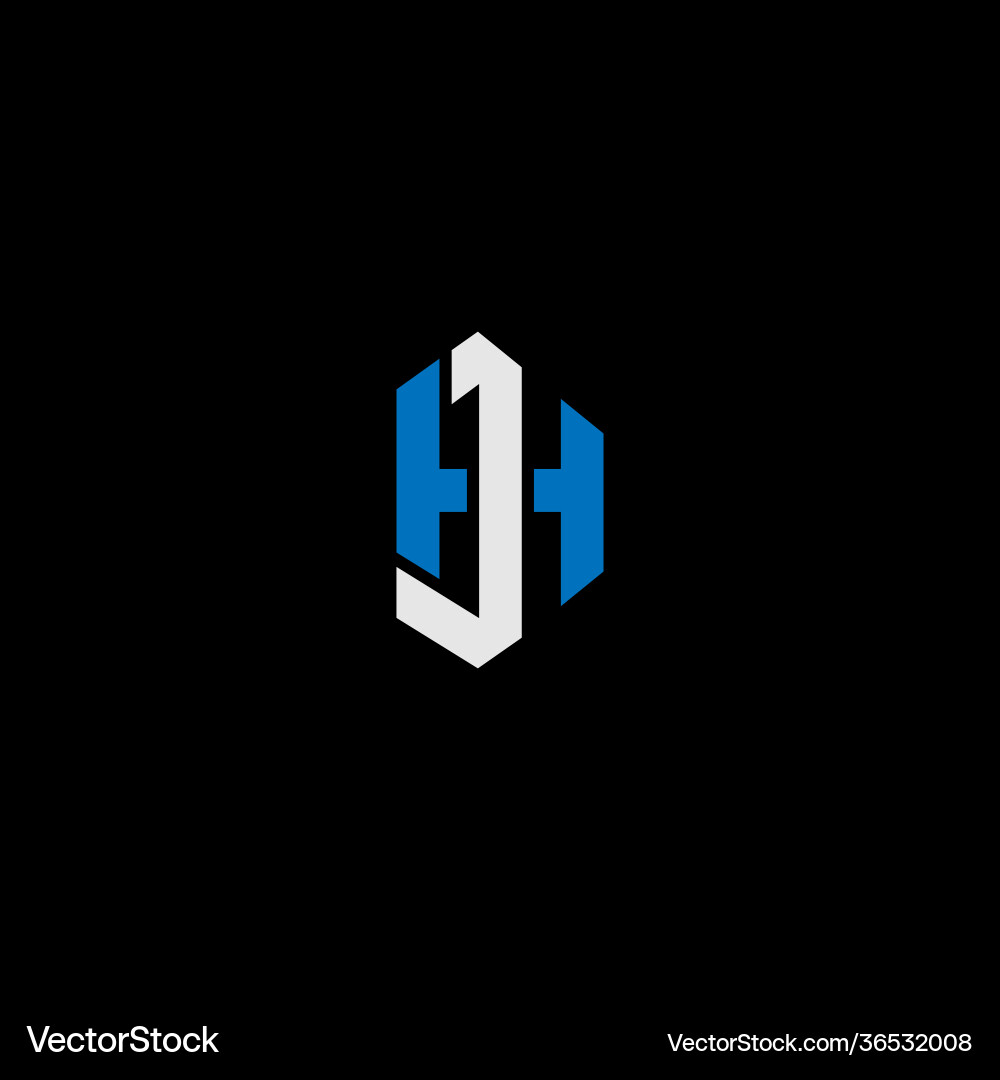 Jh or hj abstract outstanding professional Vector Image