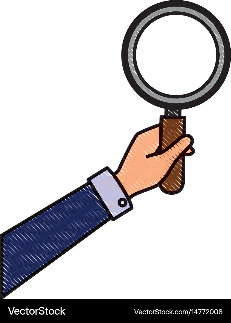 Lupe magnifying glass Royalty Free Vector Image